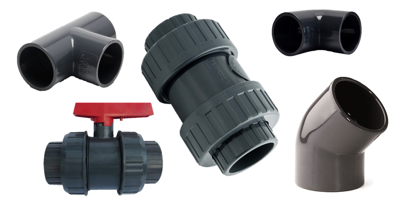 PVC tvarovky a ventily - Eshop Jirout Bazény